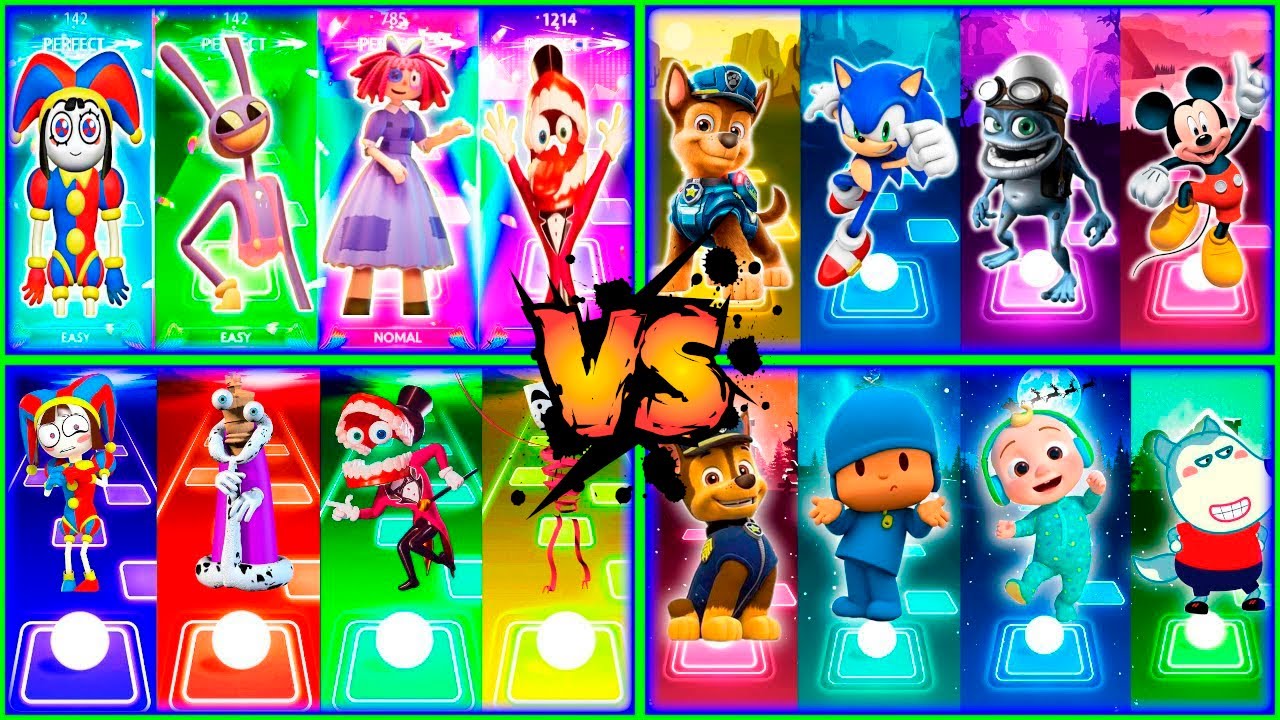 The Amazing Digital Circus 🆚 Pocoyo 🆚 Cocomelon 🆚 Woolfo 🆚 Paw Patrol 🆚 ...