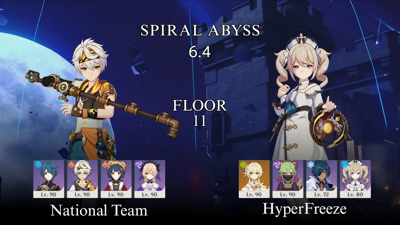F2P | National Team || HyperFreeze | Spiral Abyss 6.4 | Floor 11 ...