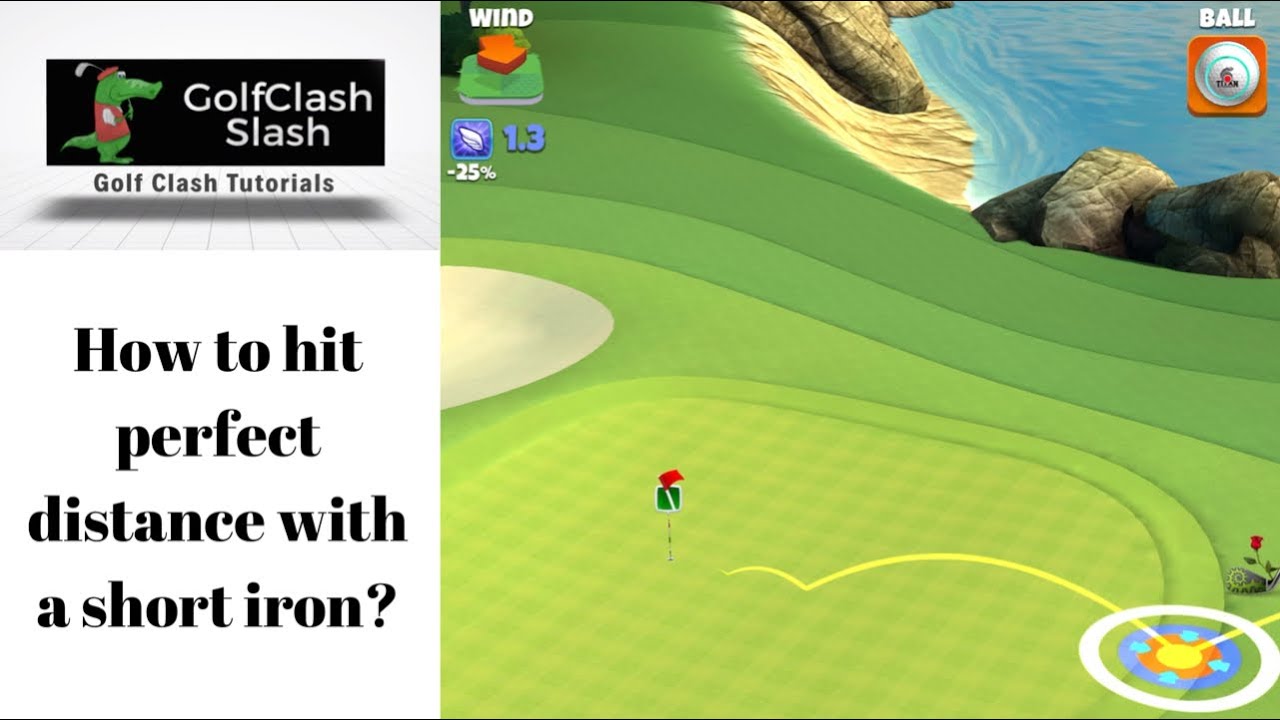 How to hit perfect distance with short iron - Golf Clash Slash - YouTube