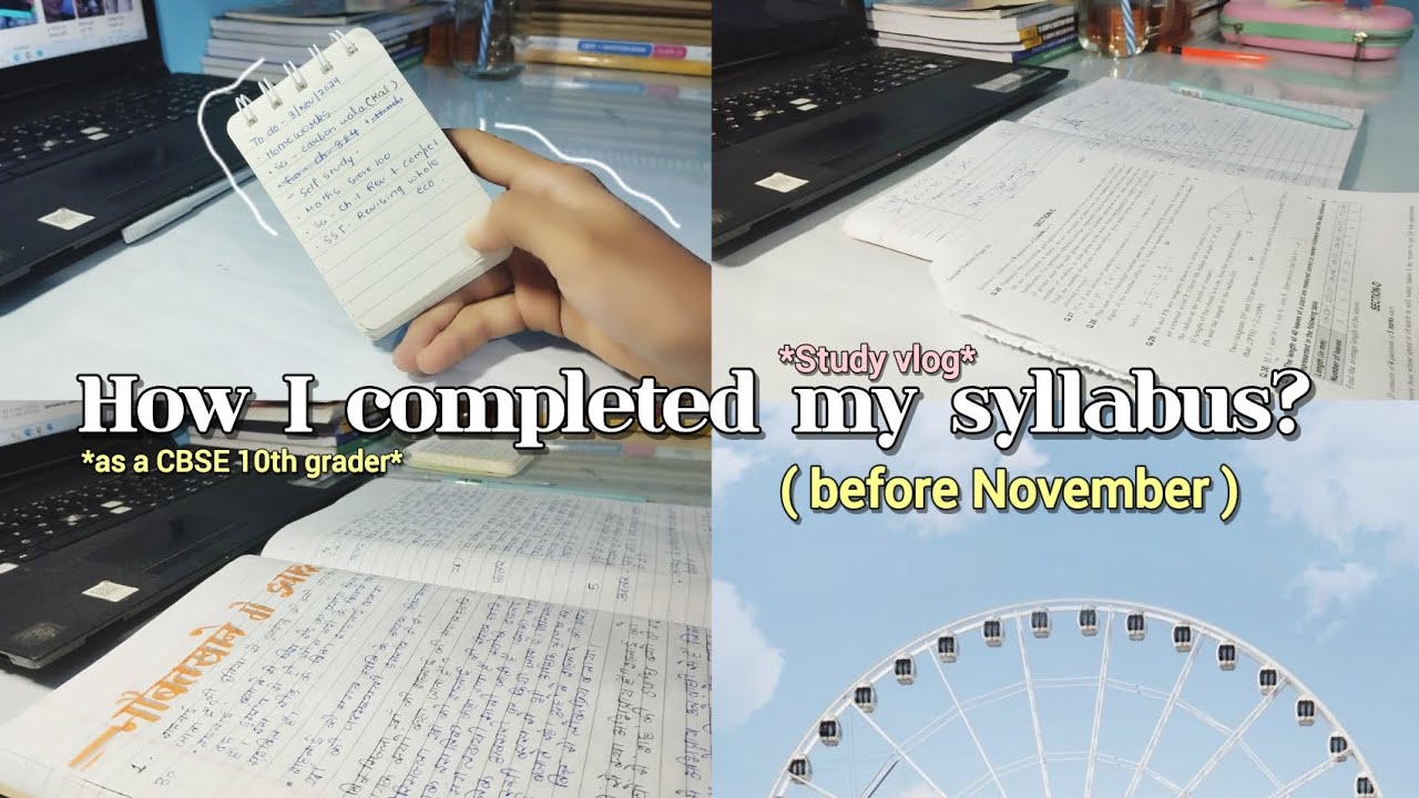 how to complete syllabus 💕|| CBSE 10th grader || november roadmap ...