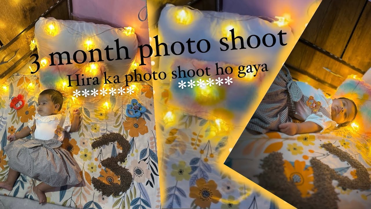 3 month baby girl photo shoot | Hira 3 month ki ho gayi 😍| Shehreen ...
