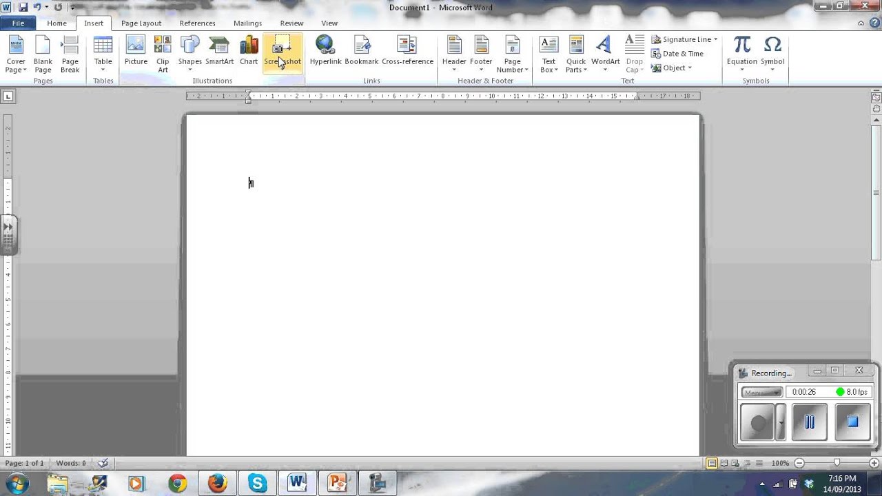 Creating and inserting a screen capture into Word or Powerpoint - YouTube