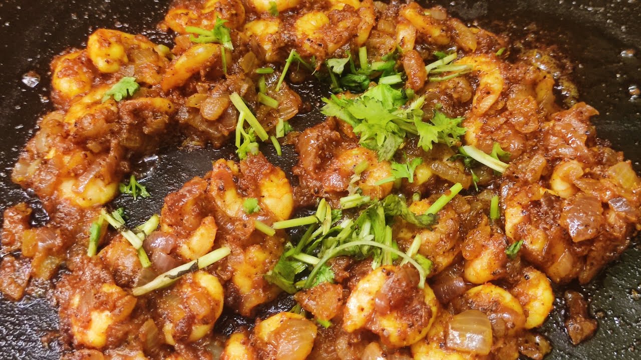 Maharashtra Tawa Prawn Fry Recipe | மகாராஷ்டிரா தவா இறால் வறுவல் | very ...