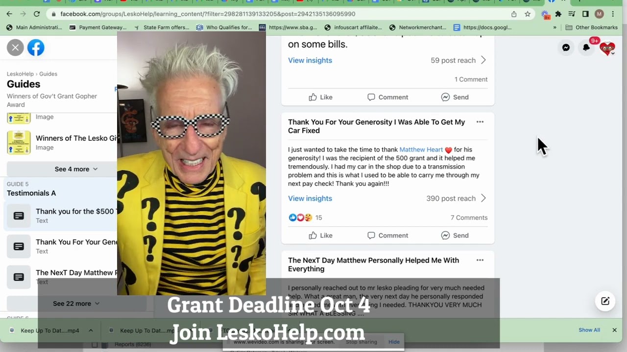 Lesko Help Gives You Grants And Trains You To Get Gov't Grants - YouTube
