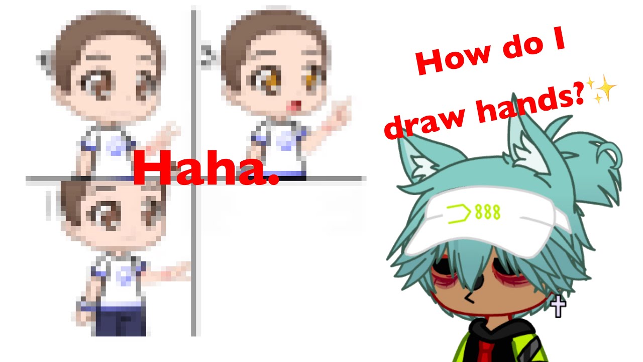 How do I draw hands? Hands gacha hands tutorial :) - YouTube