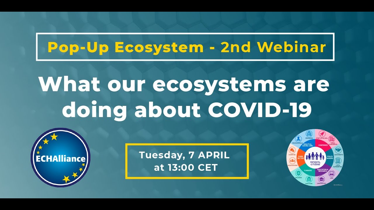 POP UP Ecosystem - 2nd Webinar "What our ecosystems are doing about ...