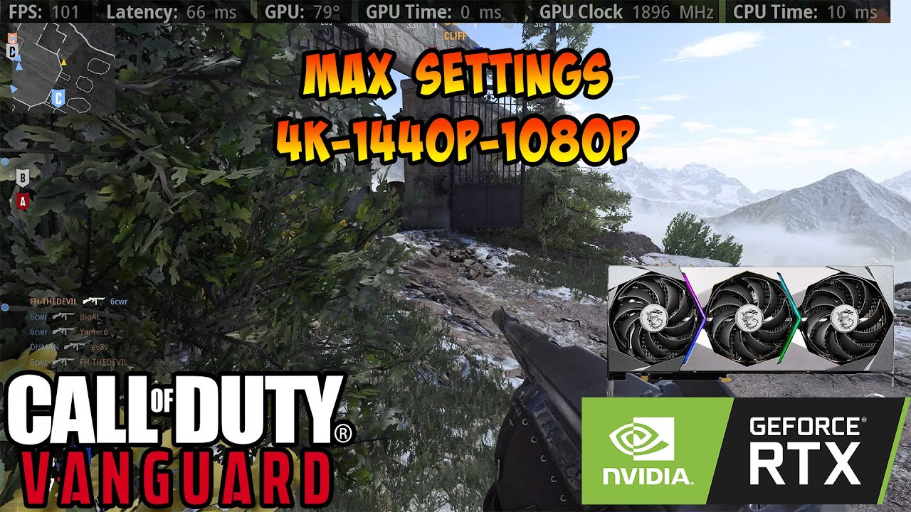 CALL OF DUTY VANGUARD - FPS TEST [4K-1440p-1080p Max Settings] - RTX ...