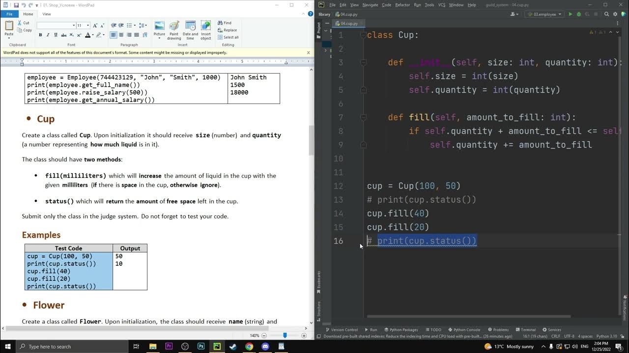 Python First Steps in OOP exercise - 04 cup SoftUni - YouTube