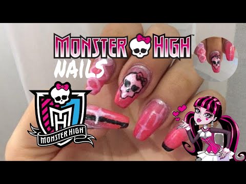Monster High nails art - YouTube