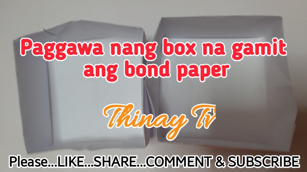 Paanu gumawa nang paper box gamit ang Bondpaper?Ganito lang po ang ...
