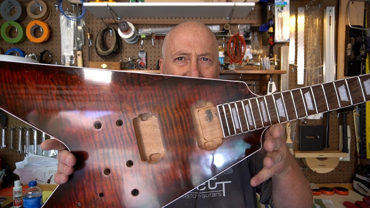 Pango Music Flying V Guitar Kit Ep 4 Paint and Clear Coat - YouTube