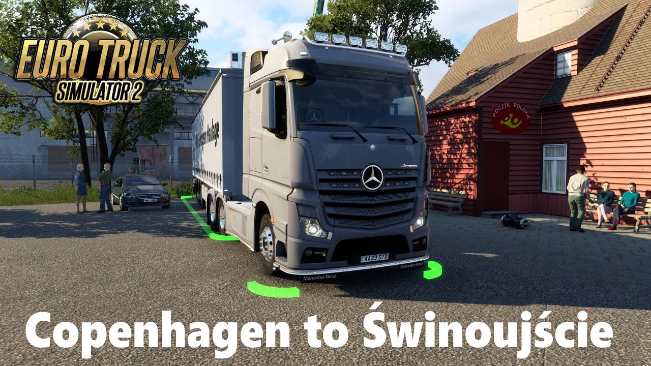 ETS2 Copenhagen to Świnoujście in a Mercedes Actro Truck Euro Truck ...
