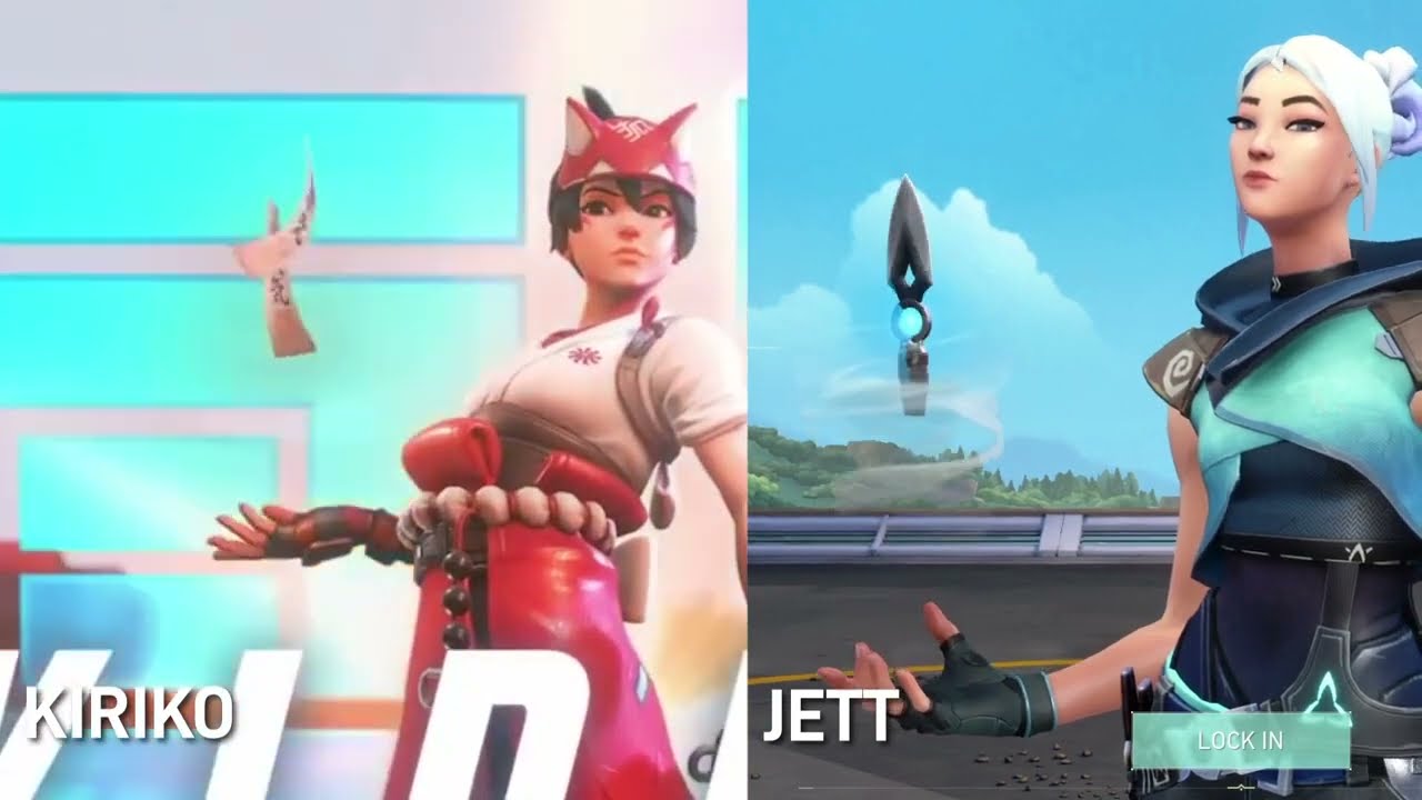 Kiriko from Overwatch and Jett comparison 🧐🧐🧐 - YouTube