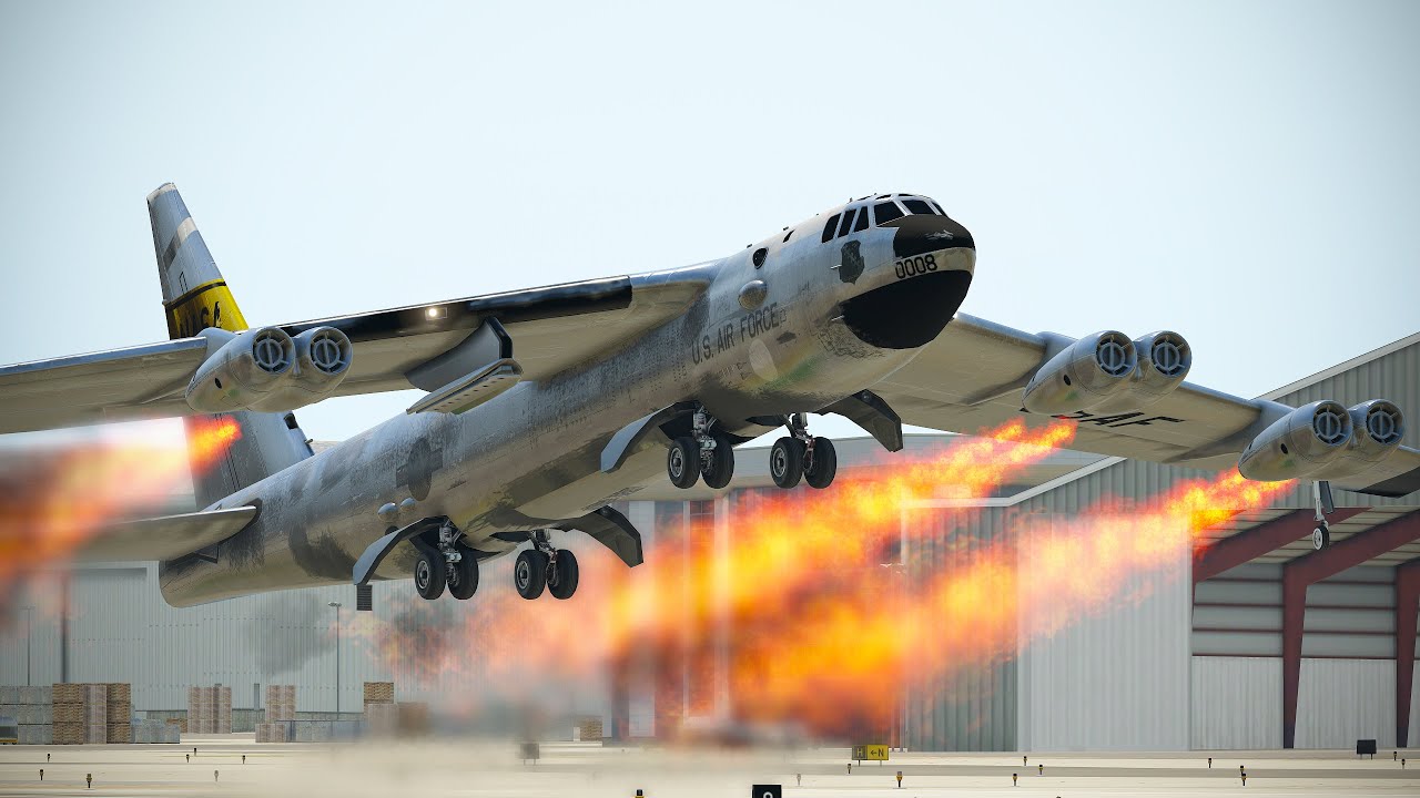 Worst Emergency Landing By B-52 Pilot After Engines Catch Fire | XP11 ...