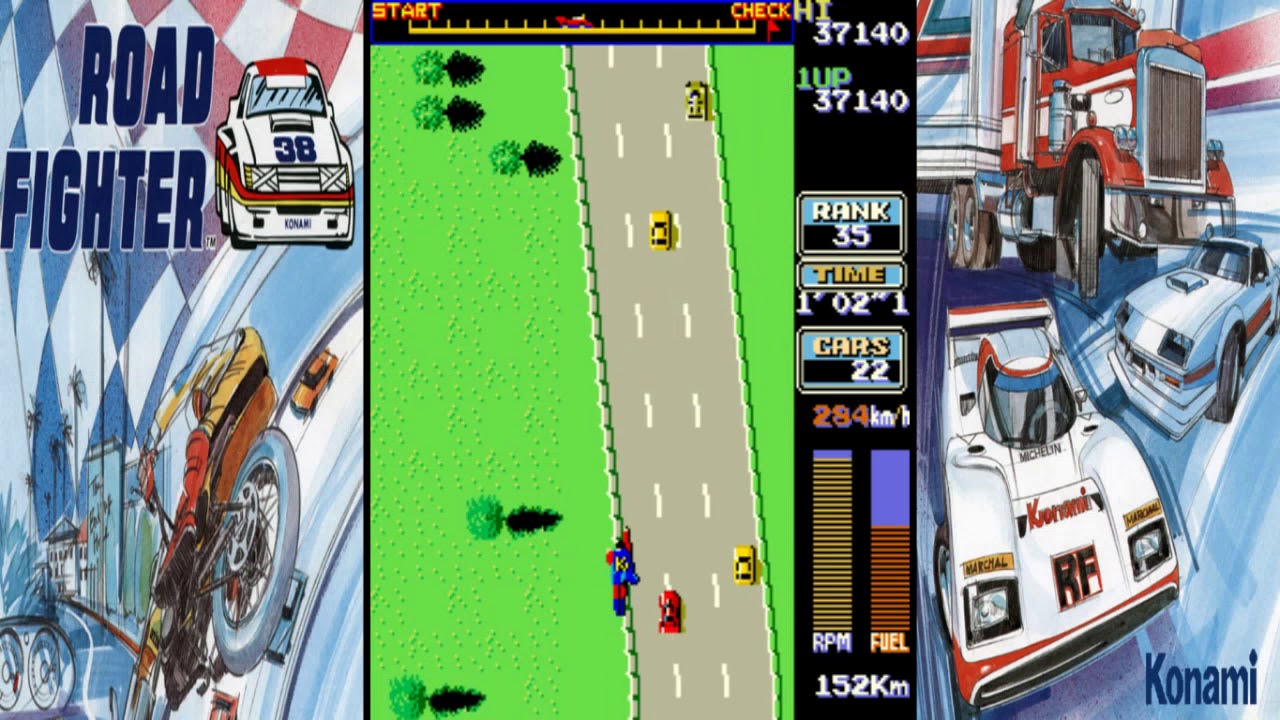 Road Fighter - (Nes and Arcade) - YouTube