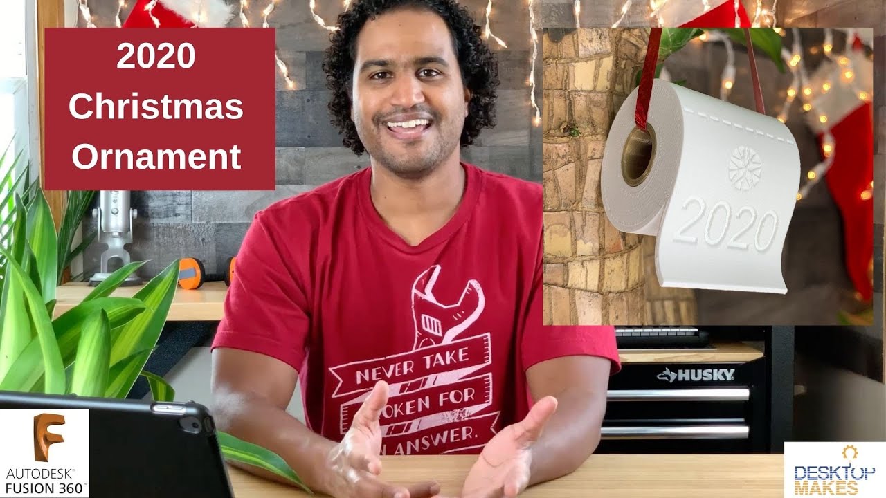 Design and 3D print a 2020 Christmas Ornament in Fusion 360 - YouTube
