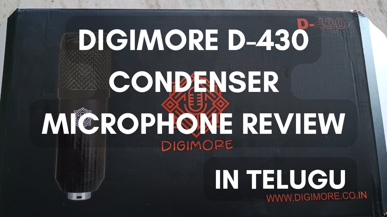 Digimore D-430 Condenser Microphone Review In Telugu - YouTube