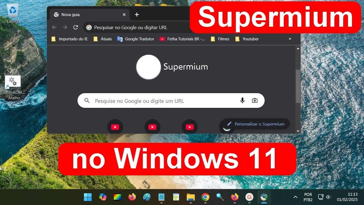 Instalei o Supermium no Windows 11 24H2 - YouTube