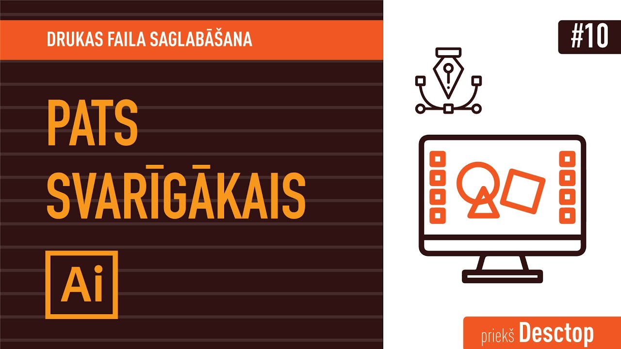 10.punkts | Drukas faila saglabāšana programmā ADOBE Illustrator - YouTube