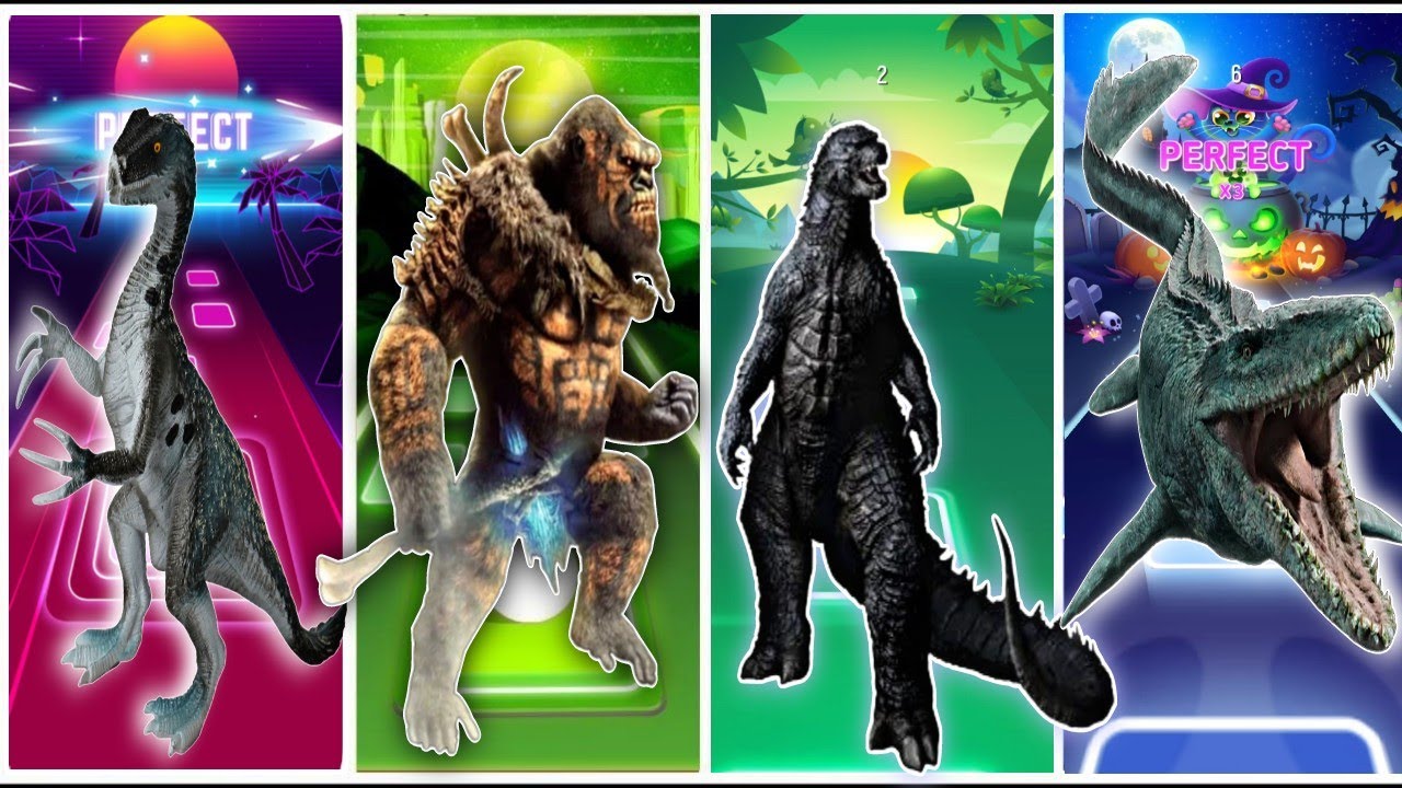 Jurassic World Tyrannosaurus 🆚 King-kong 🆚 Godzilla 🆚 Mosasaurus ...