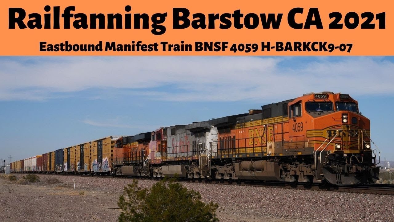 Eastbound Manifest Train BNSF 4059 H-BARKCK9-07 - YouTube