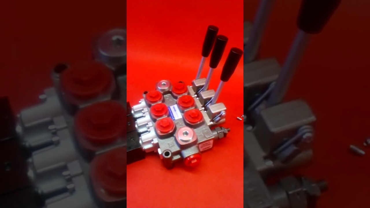HYDRAULIC BANK MOTOR 3 SPOOL VALVES 60 l/min ELECTRIC 24V + LEVER ...