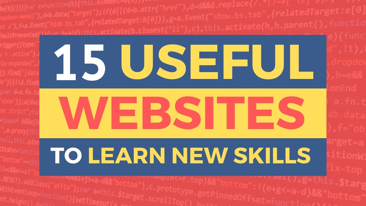 15 USEFUL WEBSITES For LEARNING NEW SKILLS (Get Smarter At Home) - YouTube