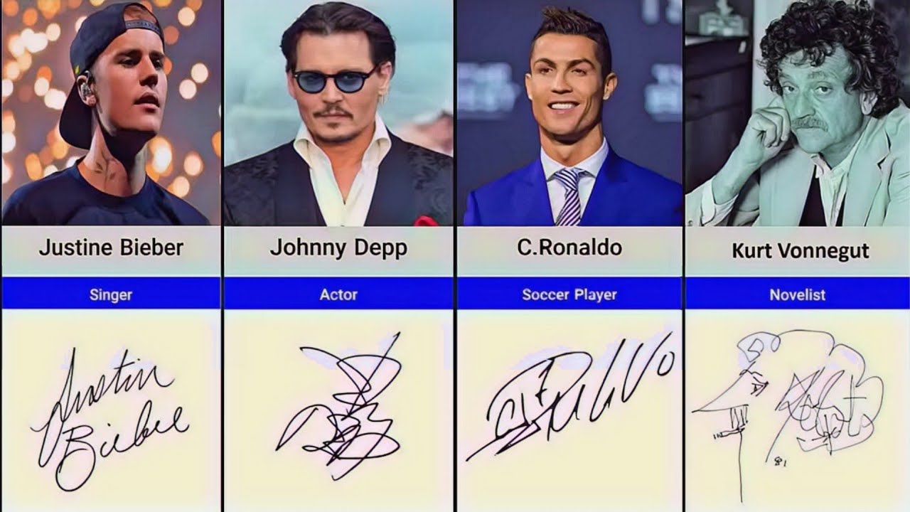 The coolest celebrity signatures - YouTube