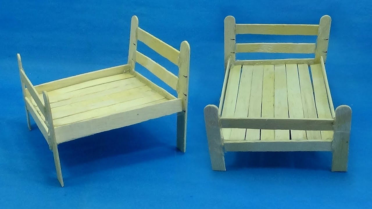 How To Make A Bed With Ice Cream Popsicle Stick DIY Homemade Furniture Making For Hand Makers how-to-make-a-bed-with-ice-cream-popsicle-stick-diy-homemade-furniture-making-for-hand-makers