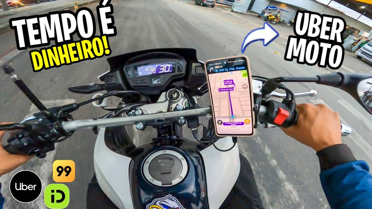 É ASSIM QUE TRABALHO COM OS 3 APPS! UBER MOTO, 99 MOTO E INDRIVER MOTO ...