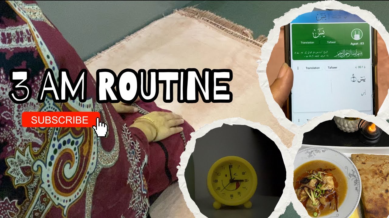 My 3 Am Morning Routine || Tahajud , Sehri & Fajar || Silent Vlog - YouTube