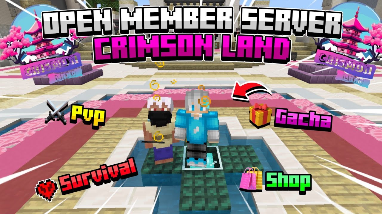 Open Member server Mcpe versi 1.21.50 official di CRIMSON LAND | keren ...