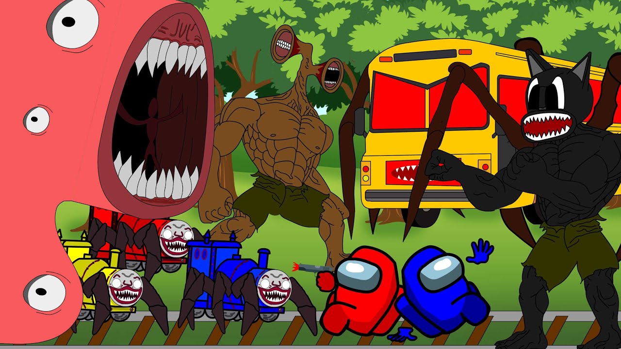 train eater vs bus eater cartoon TRAIN EATER VS BUS EATER NEW CARTOON ...