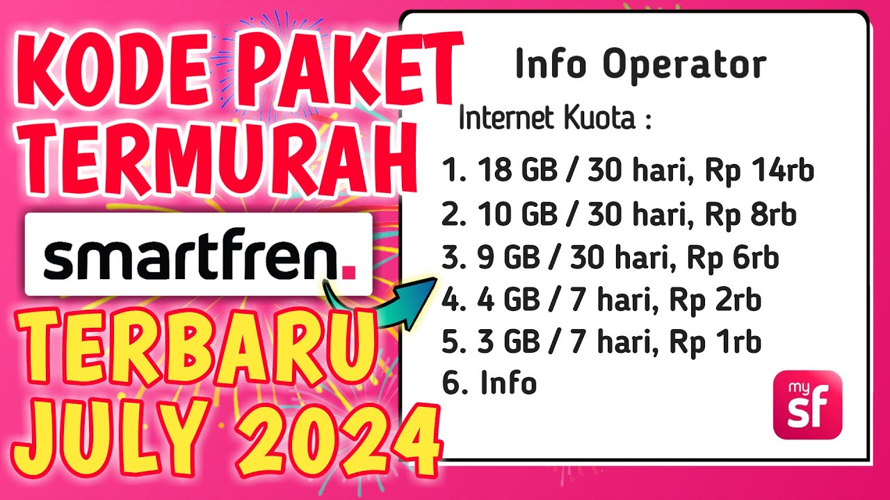 🟢 PAKET MURAH SMARTFREN 2024 - PAKET DATA SMARTFREN MURAH | KODE DIAL ...