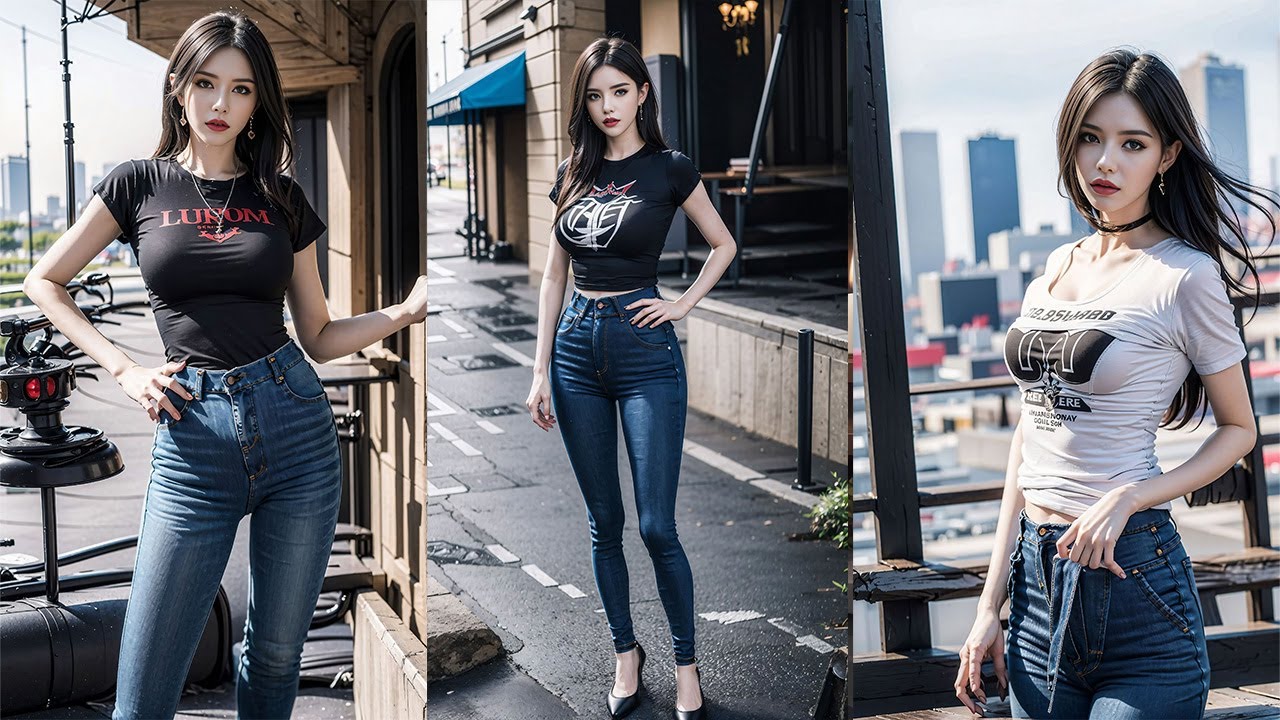 [4k AI art] Denim-clad beauty | AI picture | AI lookbook beautifulgirls ...