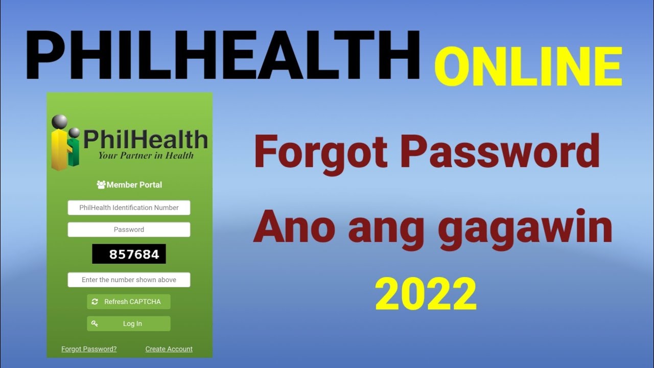 PhilHealth online forgot password how to reset - YouTube
