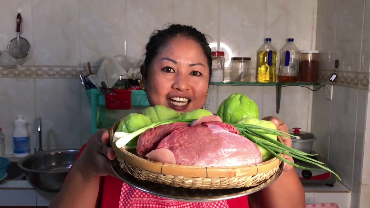 Yummy cooking chokos with pork / Tasty pork recipe | Dary Cooking - YouTube