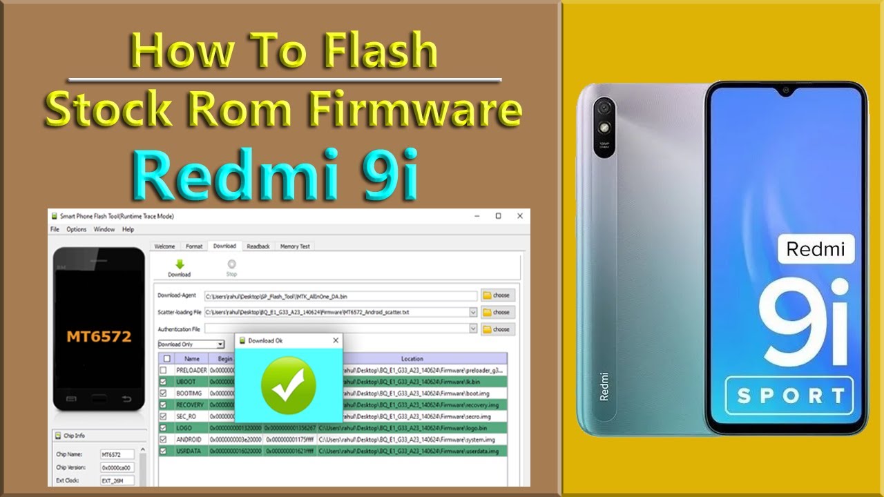 How To Flash Redmi 9i (dandelion) With Free Sp Flash Tool (Dead Repair ...