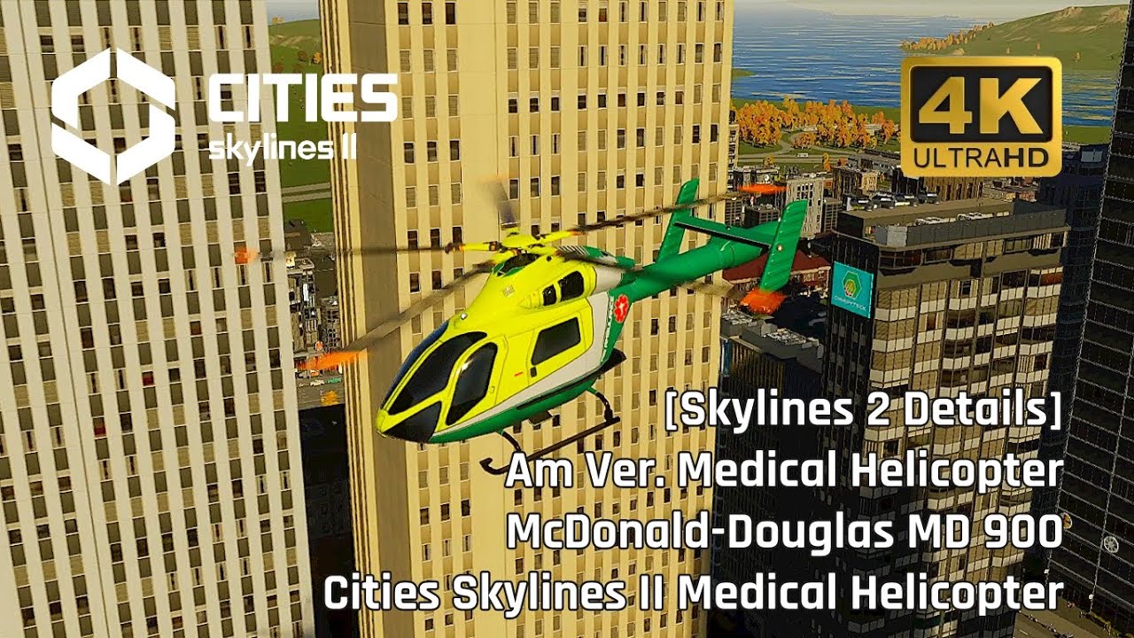 [Skylines 2 Details]Am Ver. Medical Helicopter McDonald-Douglas MD 900 ...