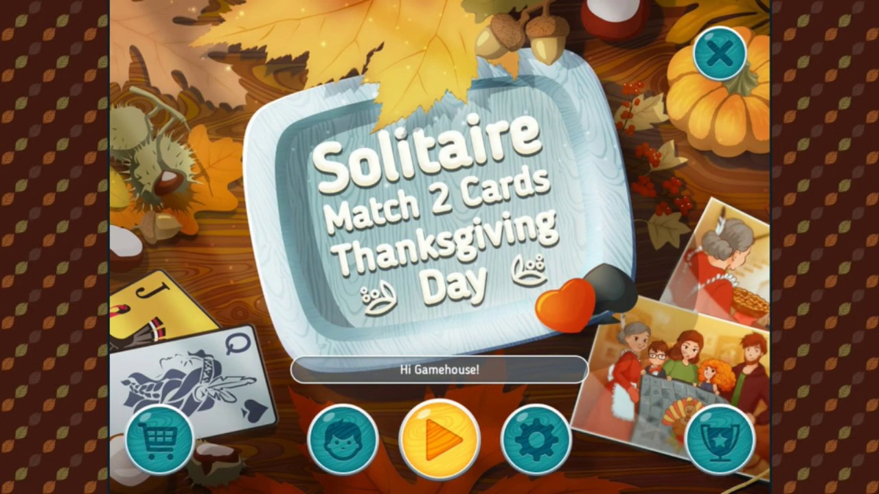 Solitaire Match 2 Cards Thanksgiving Day - YouTube