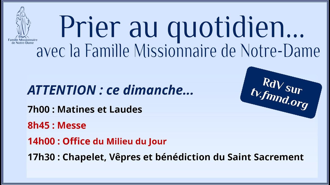 Matines et laudes du dimanche 26 octobre 2025 - YouTube