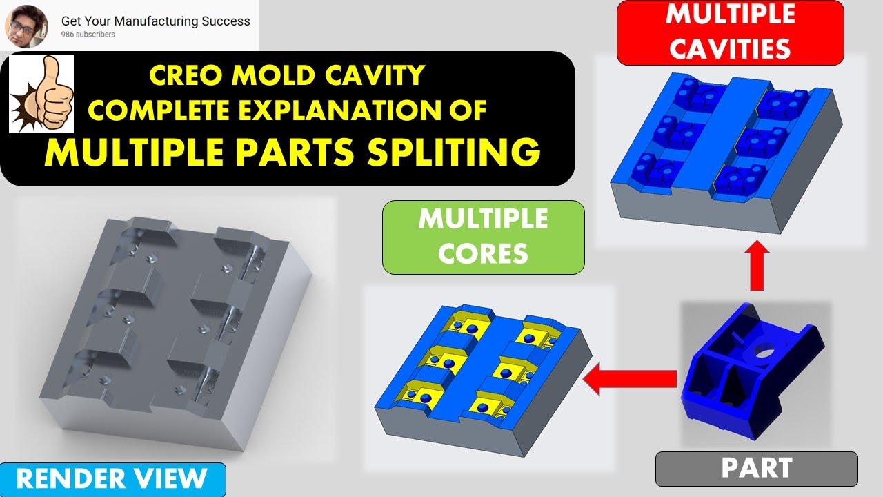 Creo Mold Design & Manufacturing | How to split plastic injection mold ...