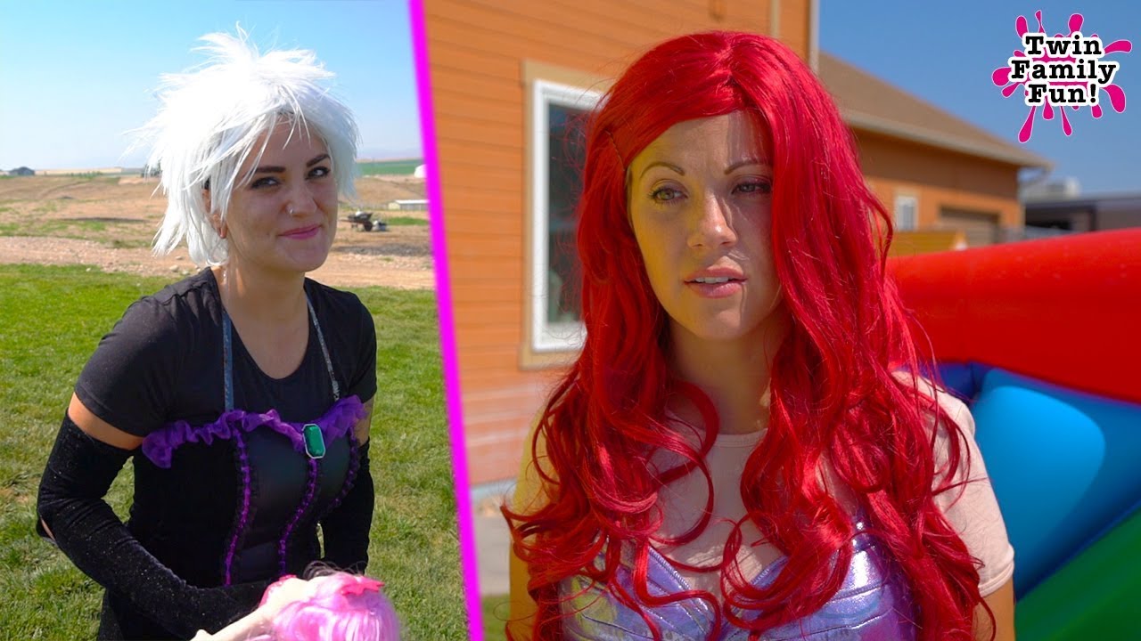 Princess Ariel vs Evil Ursula Bloopers and Outtakes - YouTube