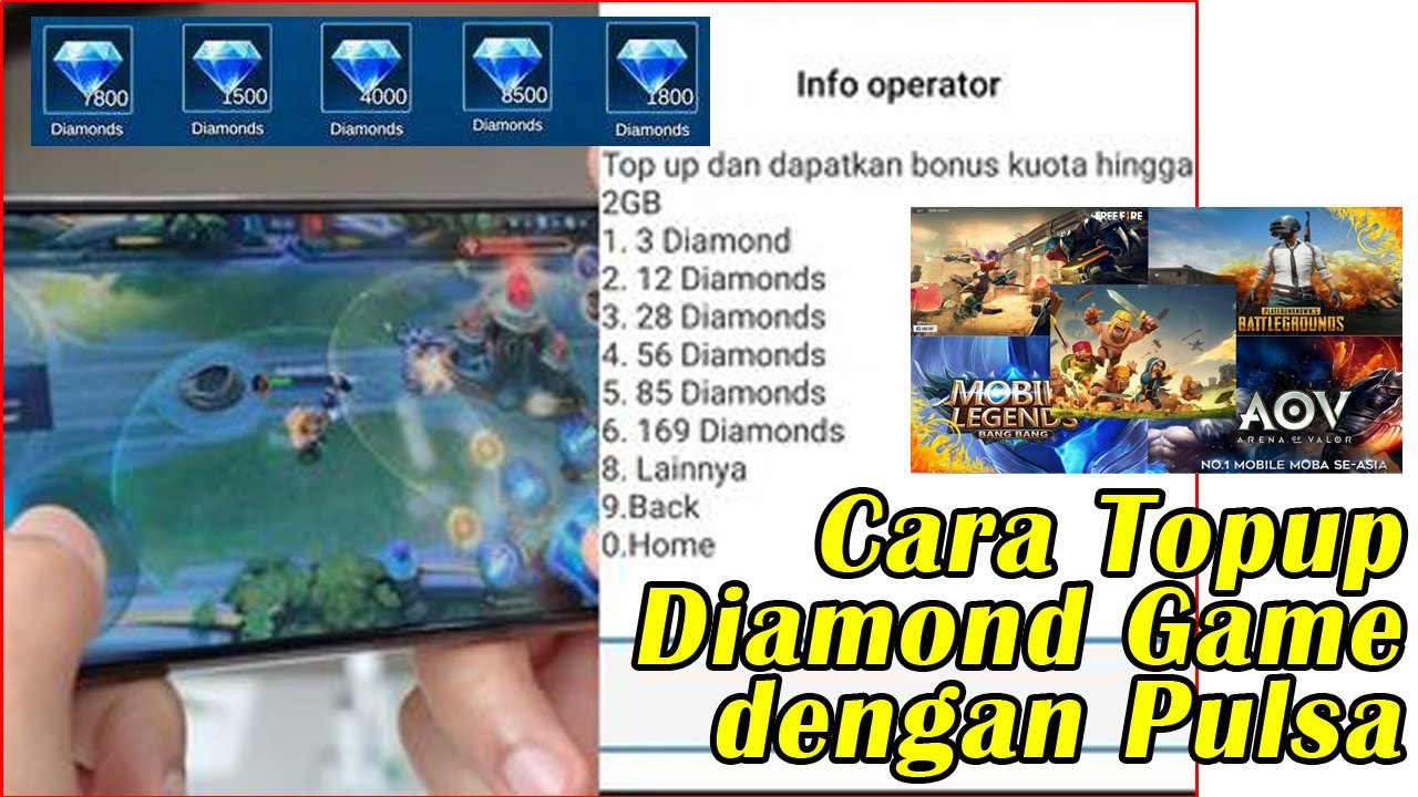 Cara Topup diamond Game dengan Pulsa - YouTube