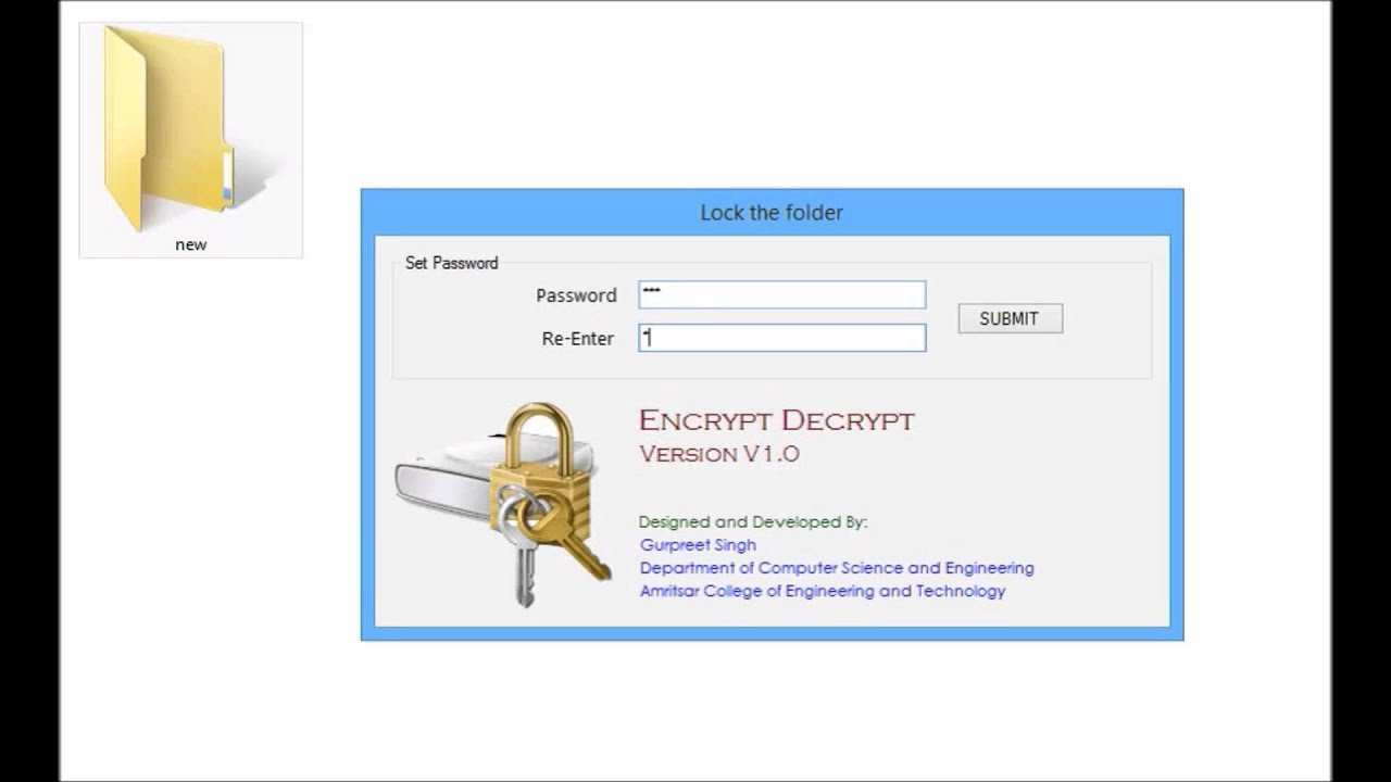 Encrypt Decrypt V1.0- Folder Locking - YouTube