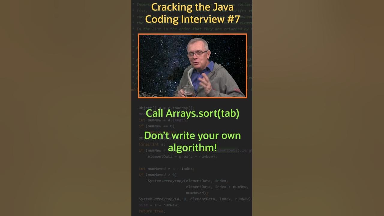 How Can You Sort An Array Cracking The Java Coding Interview Youtube