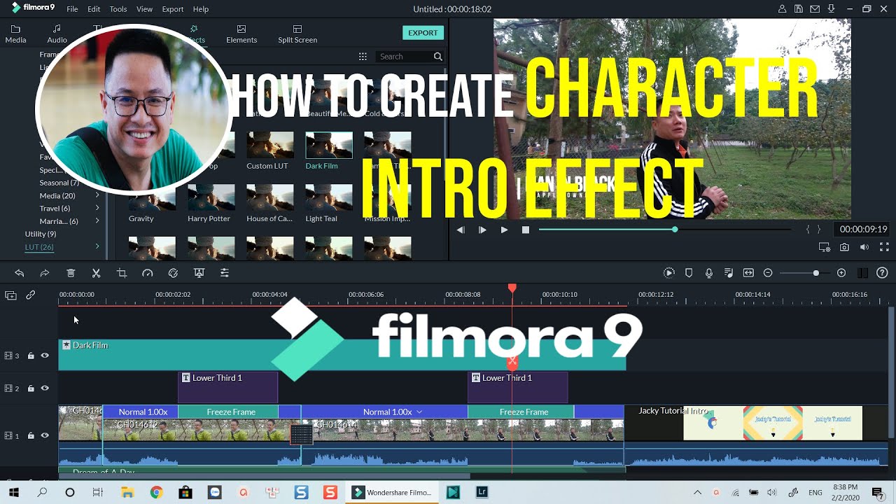 How to Create a CHARACTER INTRODUCTION EFFECT using Filmora 9 - YouTube