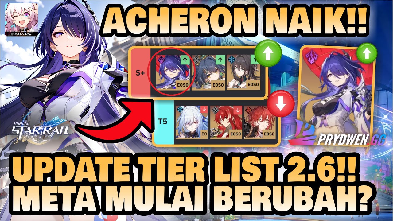 ACHERON DPS TERBAIK??! Update Tier List Terbaru 2.6!! 🤔 | Honkai: Star ...