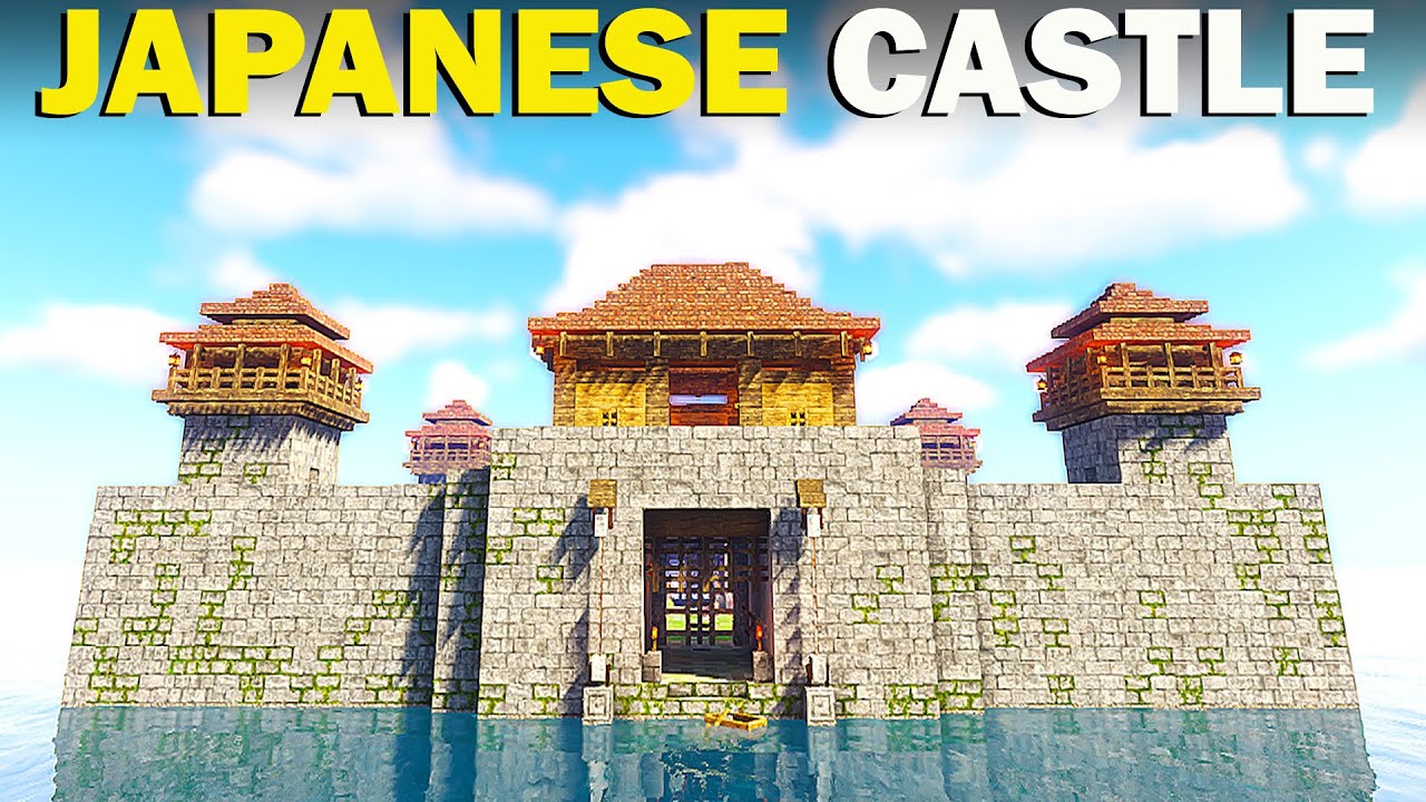 Medieval Japanese #Castle #Minecraft (Ep.1: building in the ocean ...