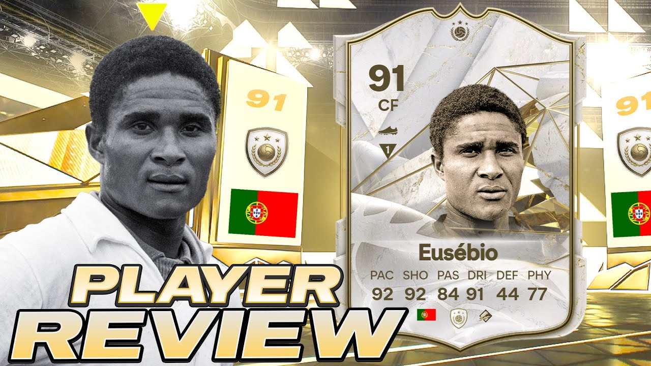 🥶91 ICON EUSEBIO PLAYER REVIEW - EA FC 24 ULTIMATE TEAM - YouTube